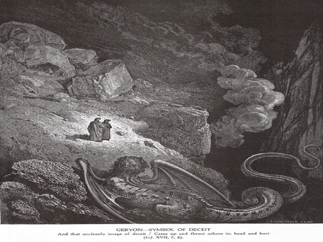Gustav Dore "dante’s Divine Comedy: Greyon-symbol of Deceit", Extremely ...