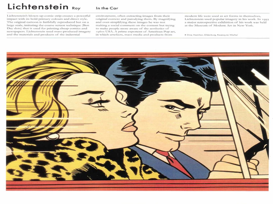 Roy Lichtenstein: “in the Car", Extremely Rare Original Bookplate Print ...