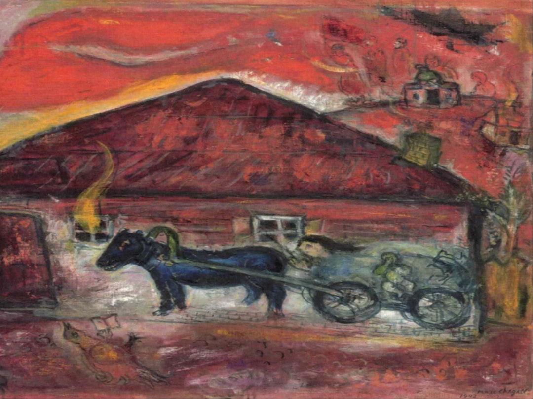 Marc Chagall: "peasant World", Extremely Rare Original, New Bookplate ...