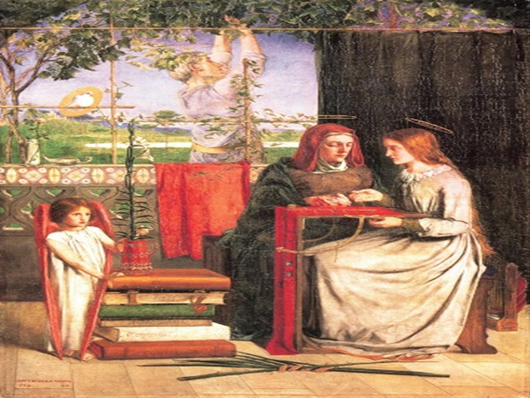 Dante Gabriel Rossetti: “the Girlhood of Mary Virgin", Extremely Rare ...