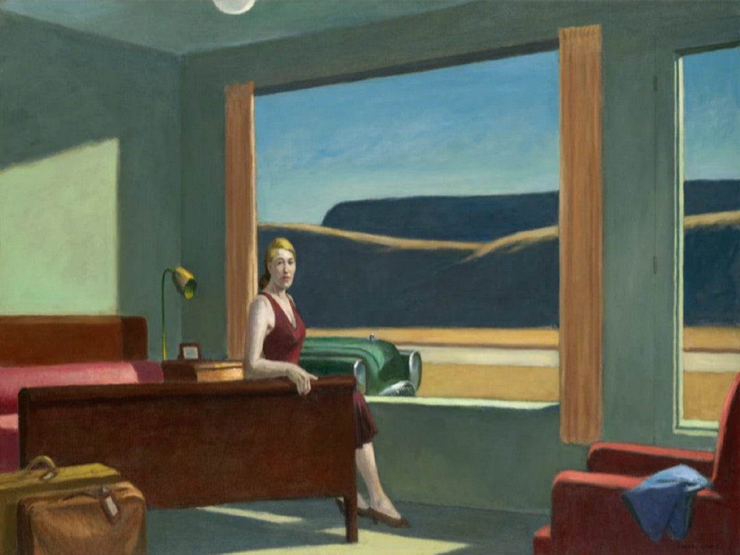 Edward Hopper: “western Motel", Extremely Rare Vintage Bookplate Print ...