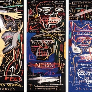 Jean-michel B.: “untitled, 1983, Extremely Rare Original Bookplate ...