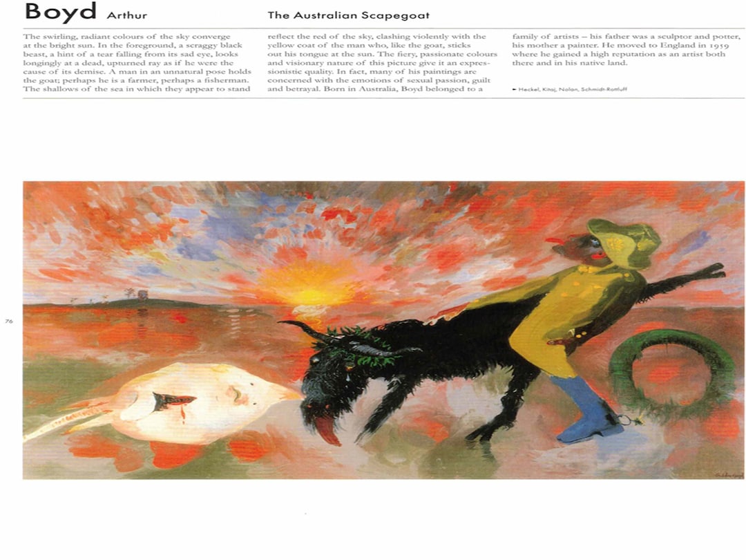 Arthur Boyd: “the Australian Scapegoat", Extremely Rare Original ...