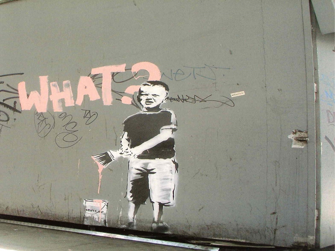Banksy: “what?", Extremely Rare Original Bookplate Print, Painting ...