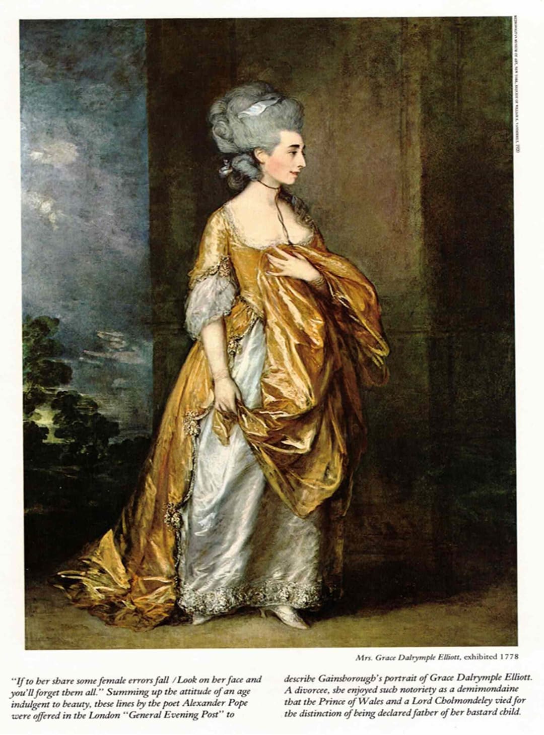 Thomas Gainsborough: “mrs. Grace Dalrymple Elliott", Extremely Rare ...
