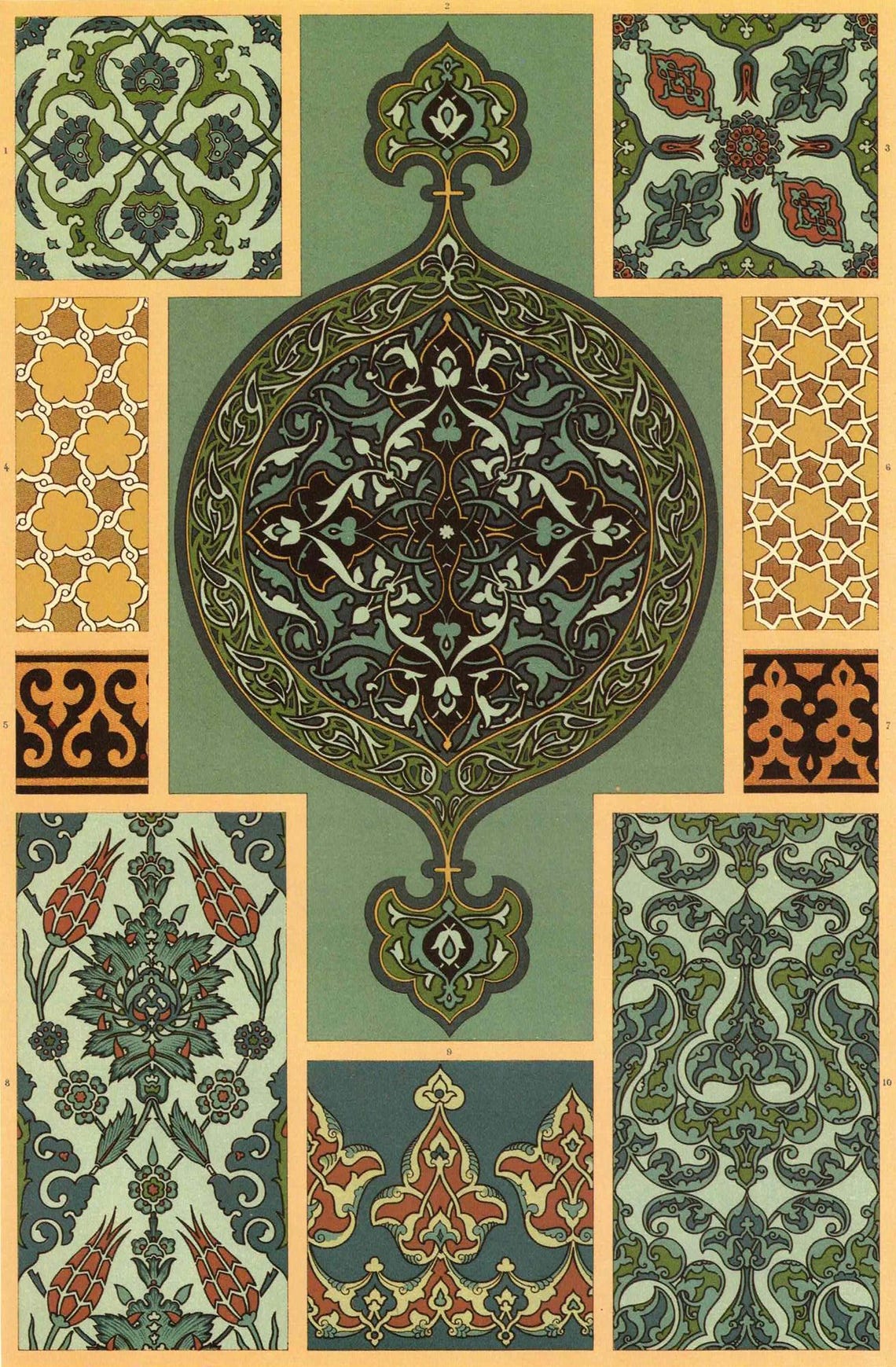 Turkey: Motifs From Wall Tiles, Wood and Enameled Terra-cotta ...