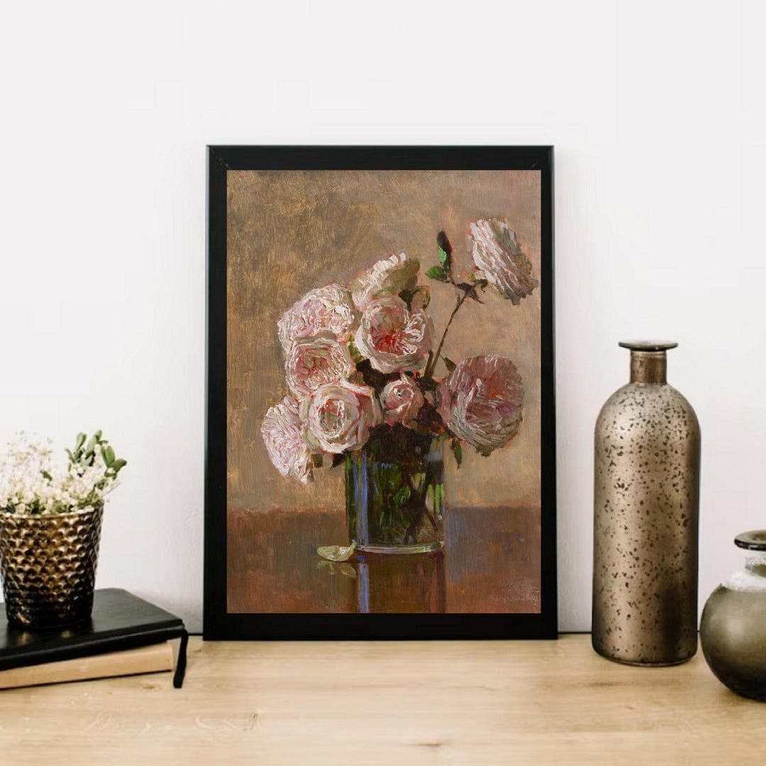 Giclée Fine Art Print; "jar of Roses" by Carol Moll; Fine Art Print ...