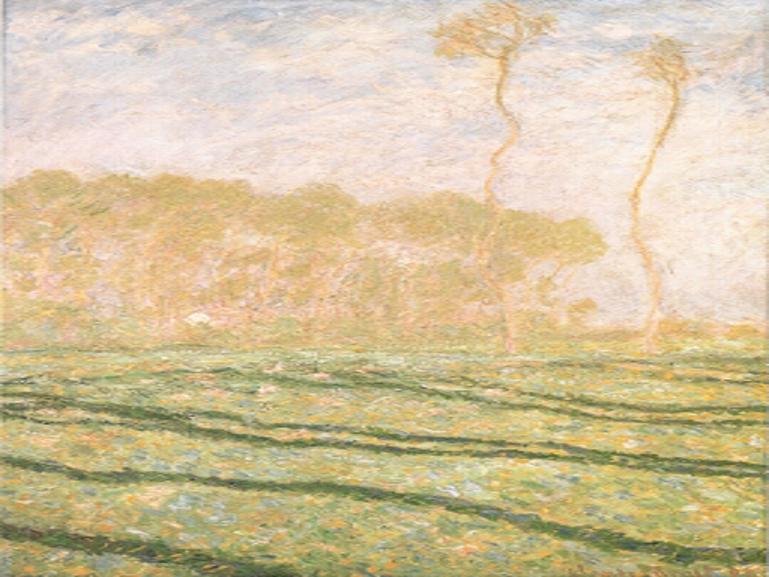 Claude Monet: “spring Meadow, Giverny", Very Rare Vintage Bookplate ...