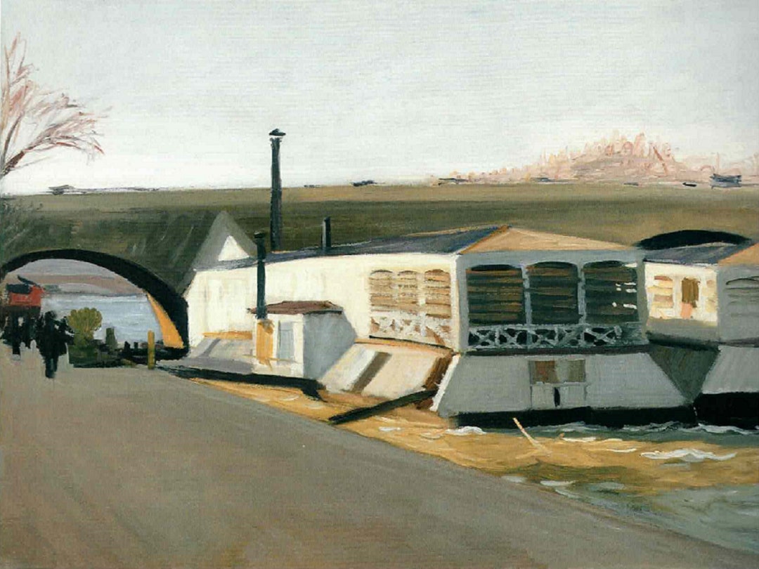 Edward Hopper: “wash Boats", Extremely Rare Original Bookplate Print ...