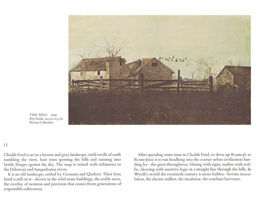 Andrew Wyeth: "the Mill", Extremely Rare Vintage Bookplate Print ...
