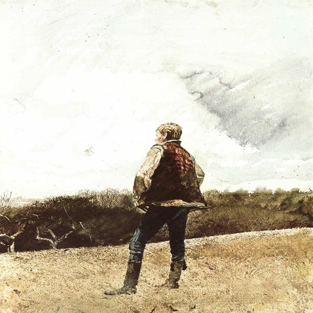 Andrew Wyeth: “rain Clouds", Extremely Rare Vintage Bookplate Print ...