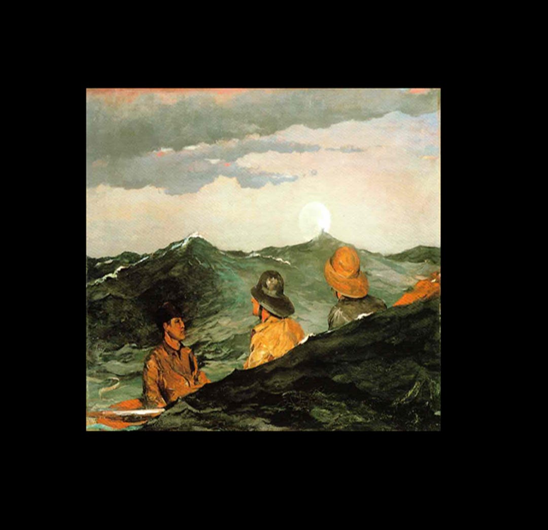 Winslow Homer: "kissing the Moon", Extremely Rare Original Bookplate ...