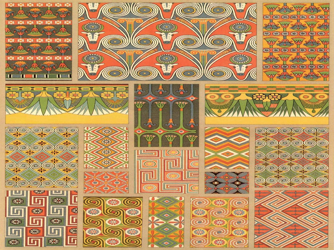 Ancient Egypt: Painted Tomb Ceilings and Friezes", Extremely Rare ...