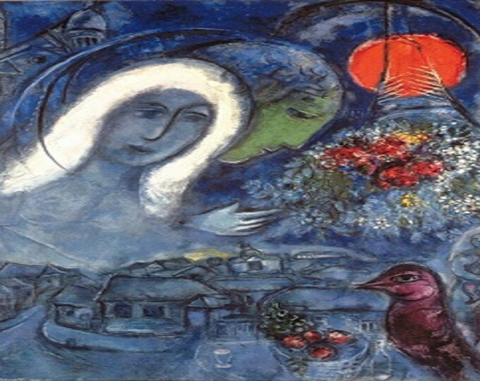 Marc Chagall: "field of Mars", Extremely Rare Original, New Bookplate ...