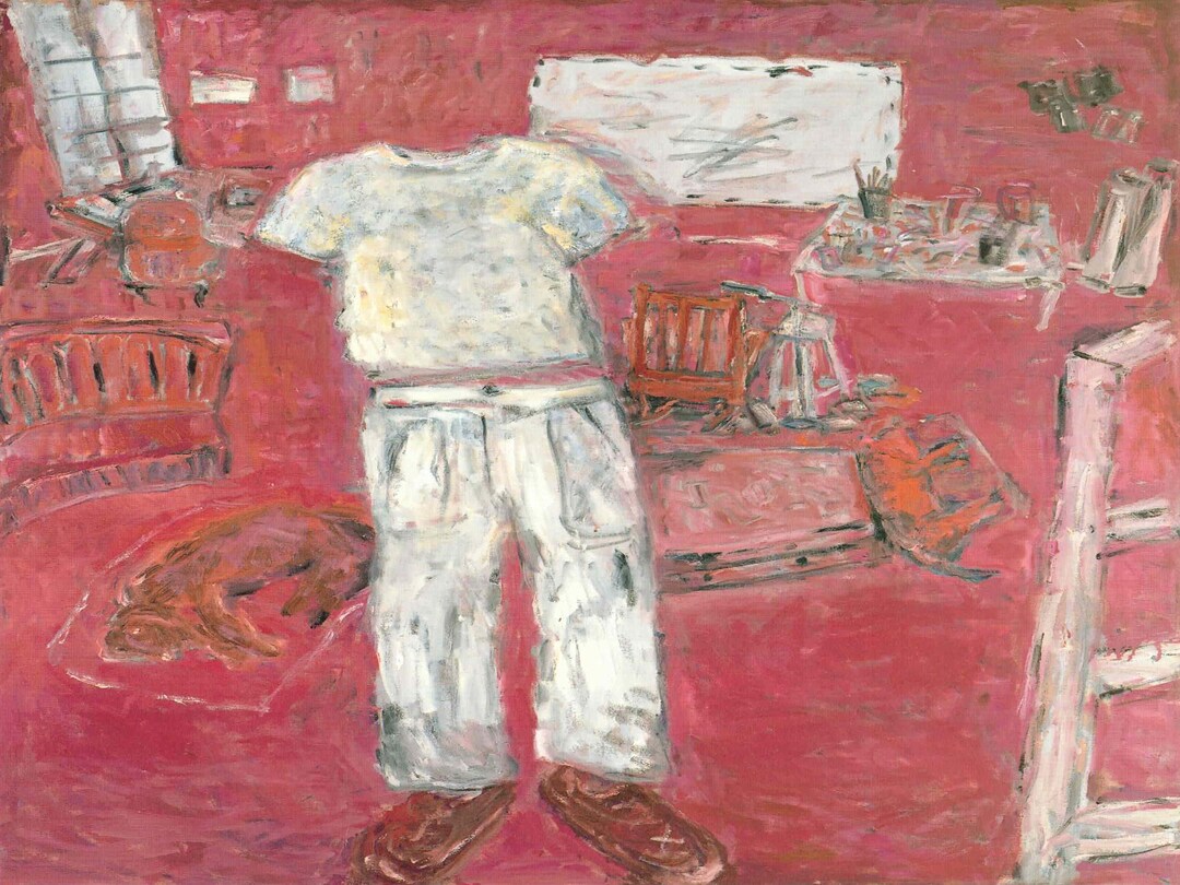 Susan Rothenberg: red Studio, Extremely Rare Bookplate Print. Painting ...