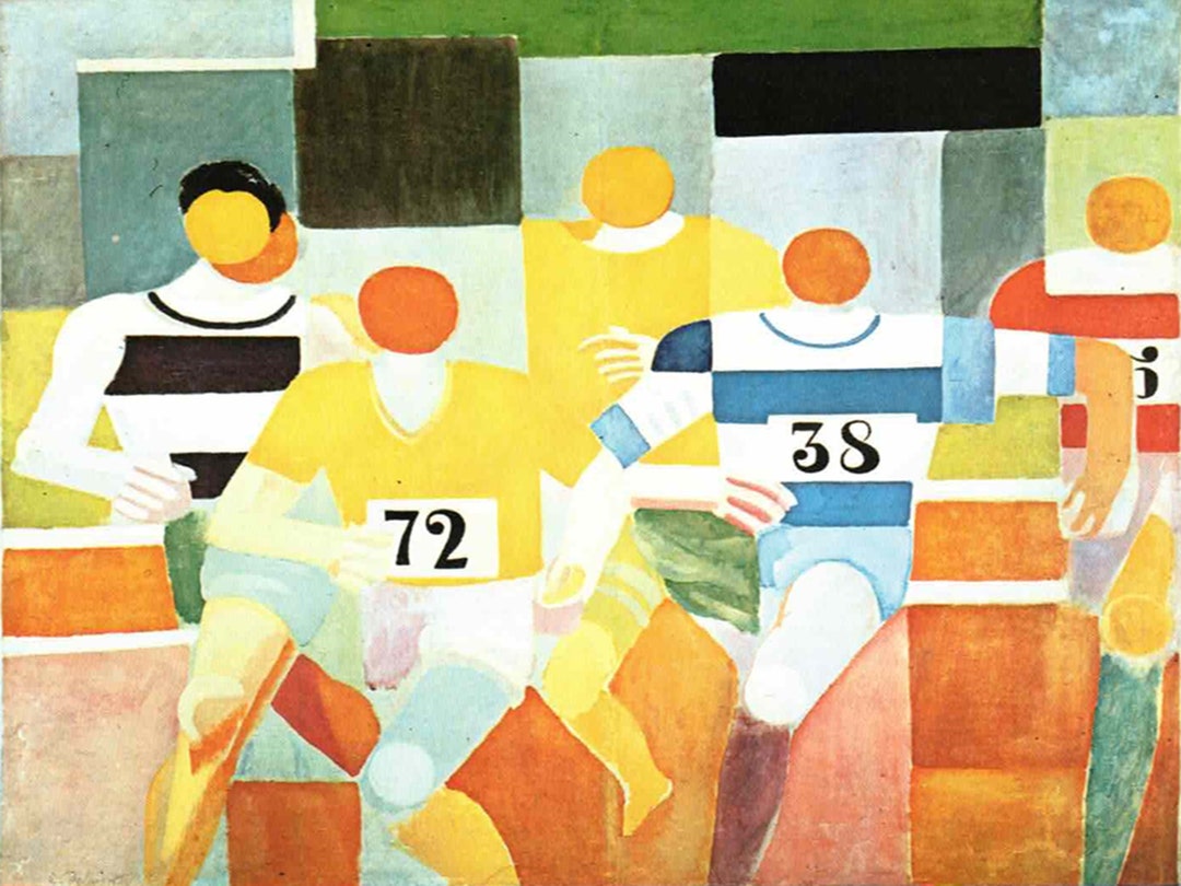 Robert Delaunay: “the Runners", Extremely Rare Vintage Bookplate Print ...