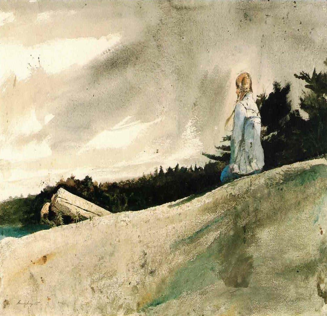 Andrew Wyeth: “knapsack Ii", Extremely Rare Vintage Bookplate Print ...