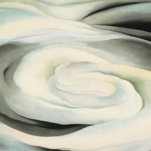 Georgia O'keeffe: “abstraction—white Rose II”, Extremely Rare Original ...