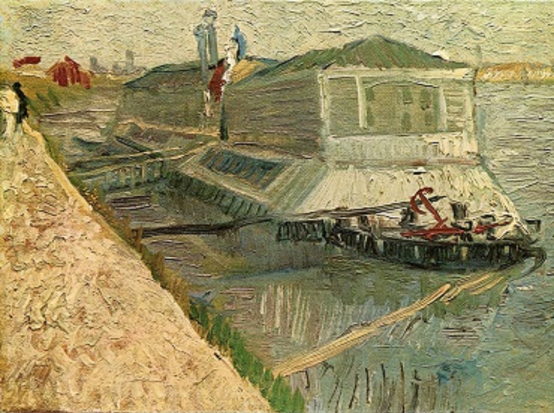 Vincent Van Gogh: “the Bathing Float, Paris", Extremely Rare Original ...