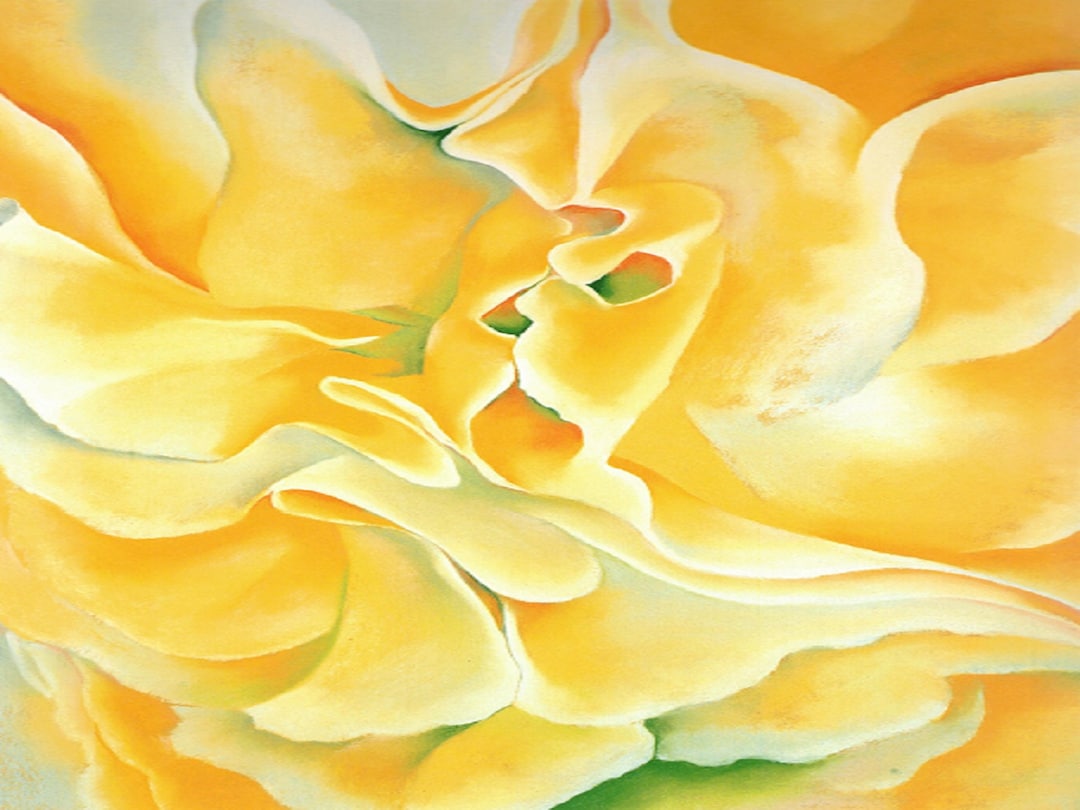 Georgia O’keeffe: “yellow Sweet Peas", Extremely Rare Vintage Bookplate ...