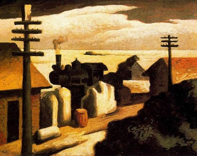 Thomas Hart Benton: “the Station; Enid Oklahoma", Extremely Rare ...