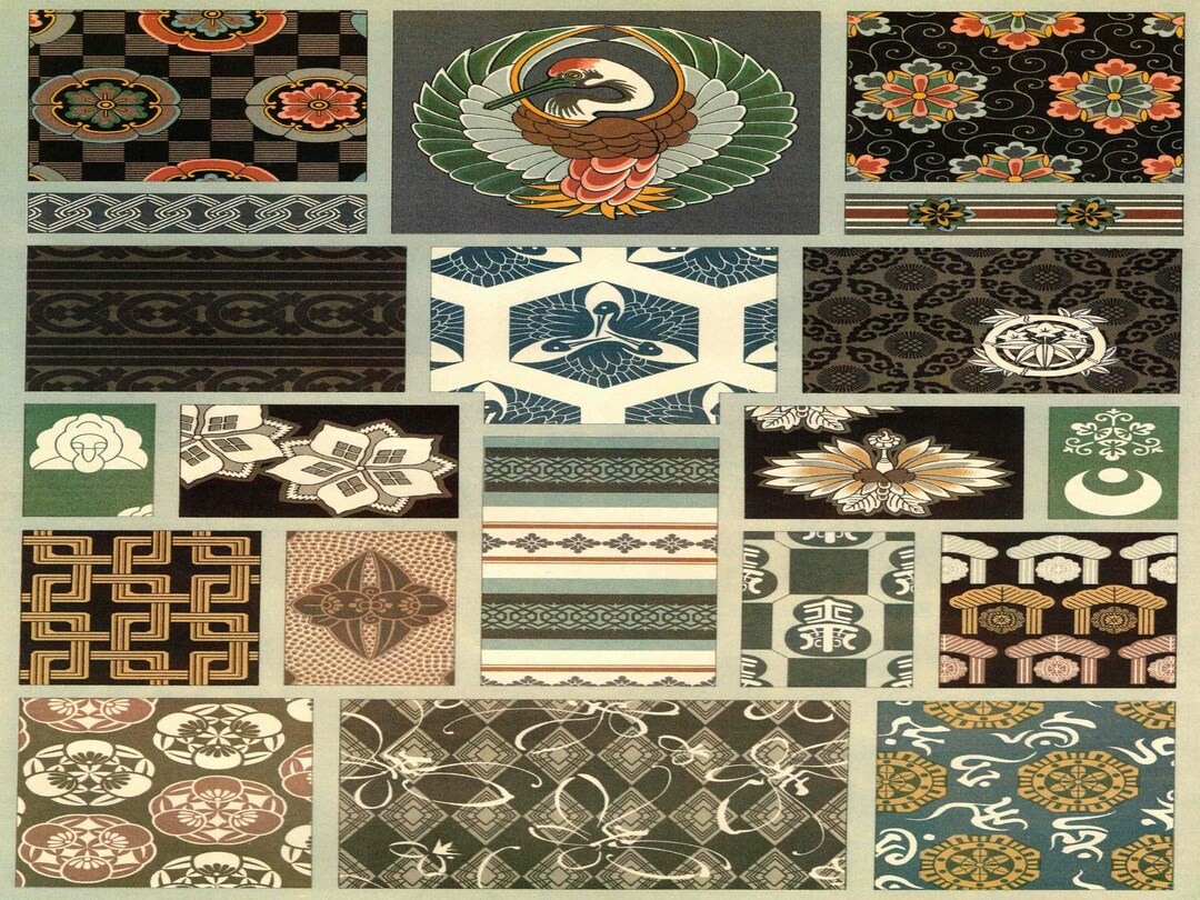 Japan: Motifs From Ancient Textiles and Wallpapers", Extremely Rare ...