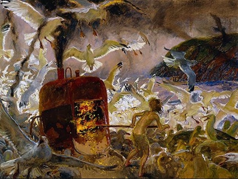 Jamie Wyeth: inferno Monhegan Extremely Rare - Etsy