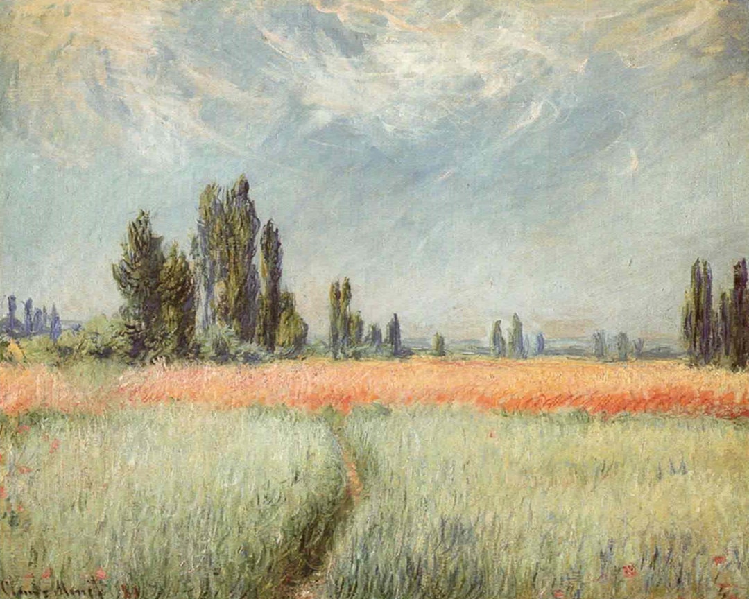 Claude Monet: “the Wheatfield", Extremely Rare Vintage Bookplate Print ...