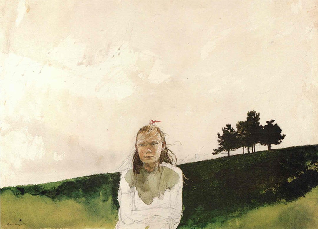 Andrew Wyeth: “her Daughter Ii", Extremely Rare Vintage Bookplate Print ...