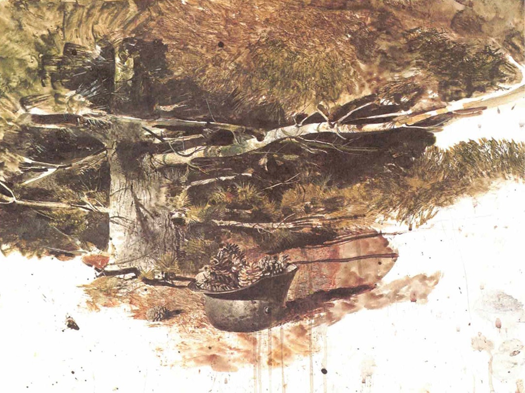 Andrew Wyeth: “pine Baron, Study", Extremely Rare Vintage Bookplate ...