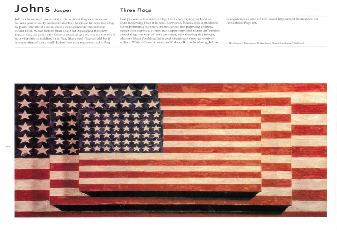 Jasper Johns: “three Flags", Extremely Rare Original Bookplate Print ...