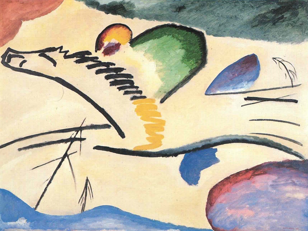 Wassily Kandinsky: “lyrically", Extremely Rare Vintage Bookplate Print ...