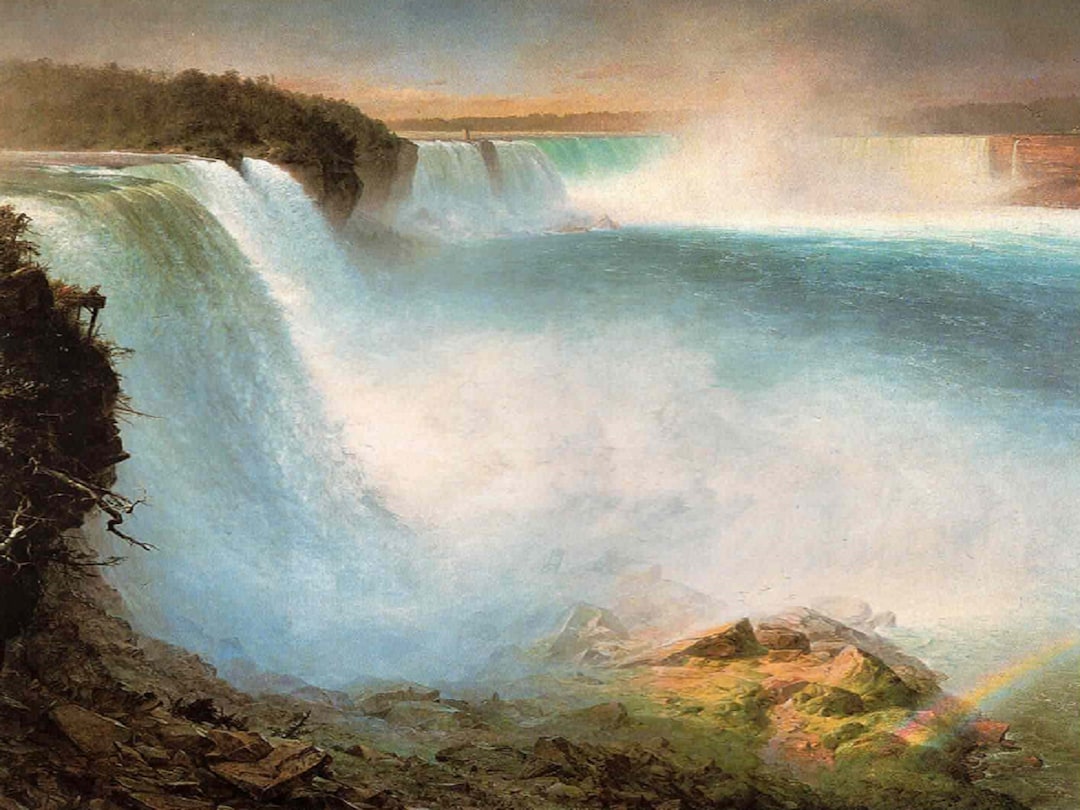 Frederick Church: “niagara Falls", Extremely Rare Original Bookplate ...