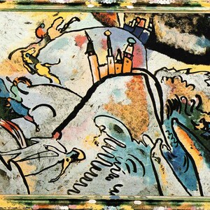 Wassily Kandinsky: “glass Painting With Sun", Extremely Rare Vintage ...