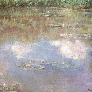 Claude Monet: “water Lilies, the Clouds" Very Rare Vintage Bookplate ...