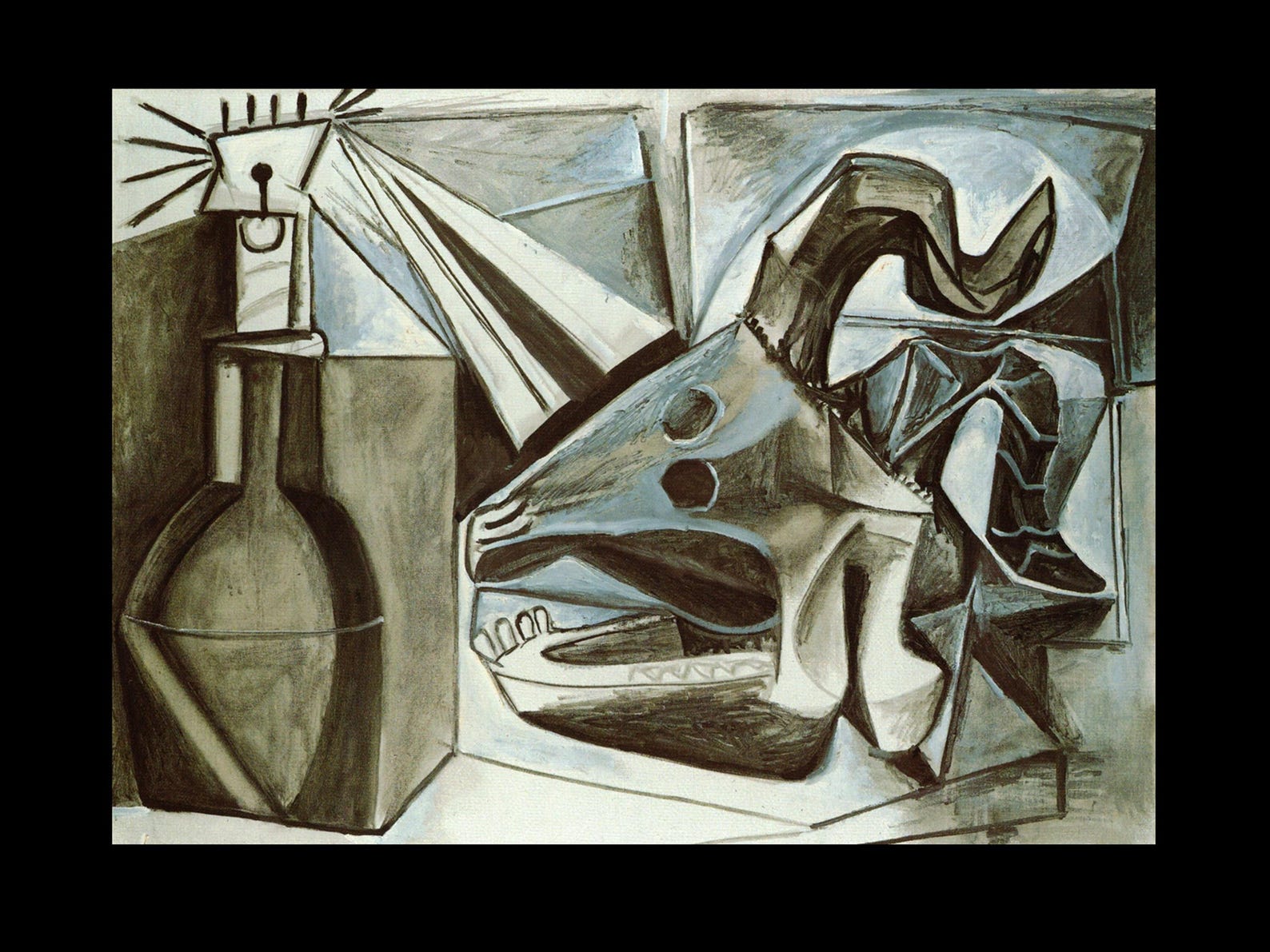 Pablo Picasso: “goat Skull, Bottle and Candle I", Extremely Rare ...