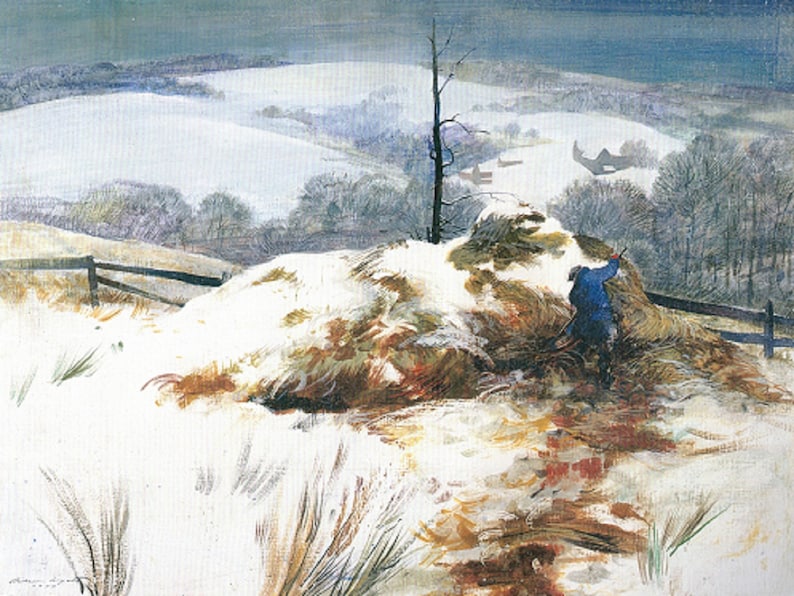 Andrew Wyeth: “winter Fodder", Extremely Rare Original Vintage ...