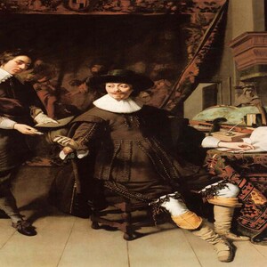 Thomas De Keyser: the Ambassador and His Clerk Extremely Rare Vintage Bookplate Print, Painting ...