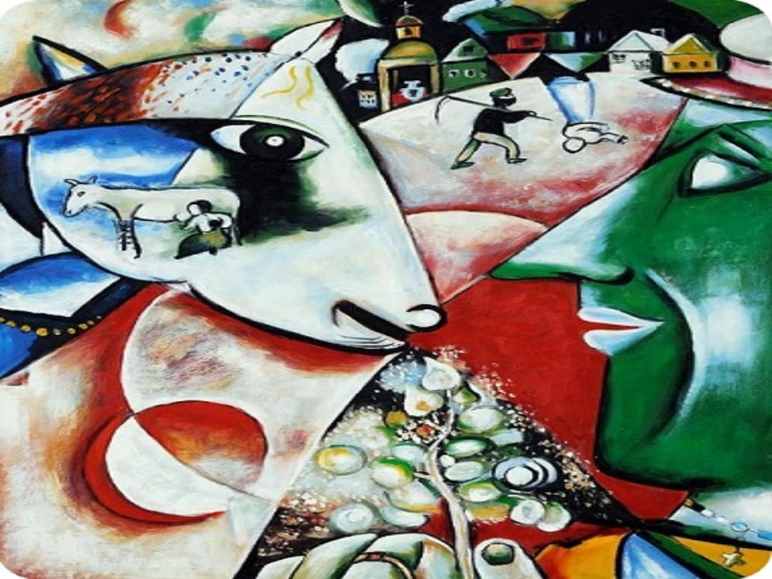 Marc Chagall: i and the Village, Extremely Rare Original, New Bookplate ...