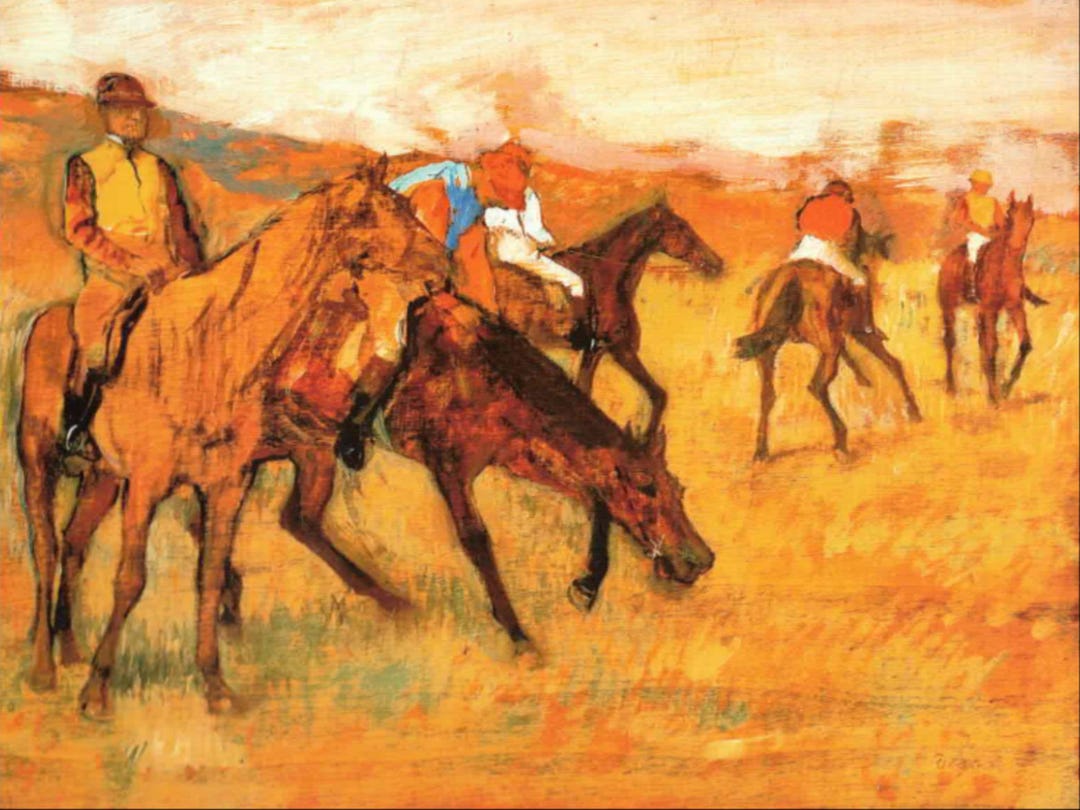Edgar Degas: "before the Race", Extremely Rare Original Bookplate Print ...