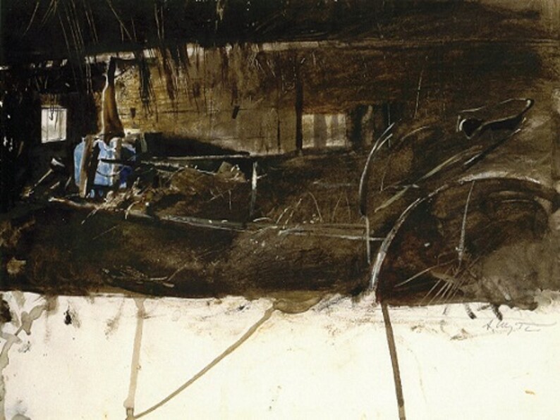 Andrew Wyeth: inside Olsons Barn Very Rare - Etsy