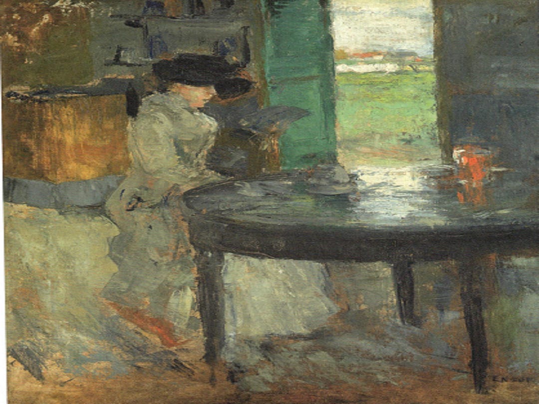 James Ensor: “waiting” Extremely Rare Original Vintage Bookplate Print ...