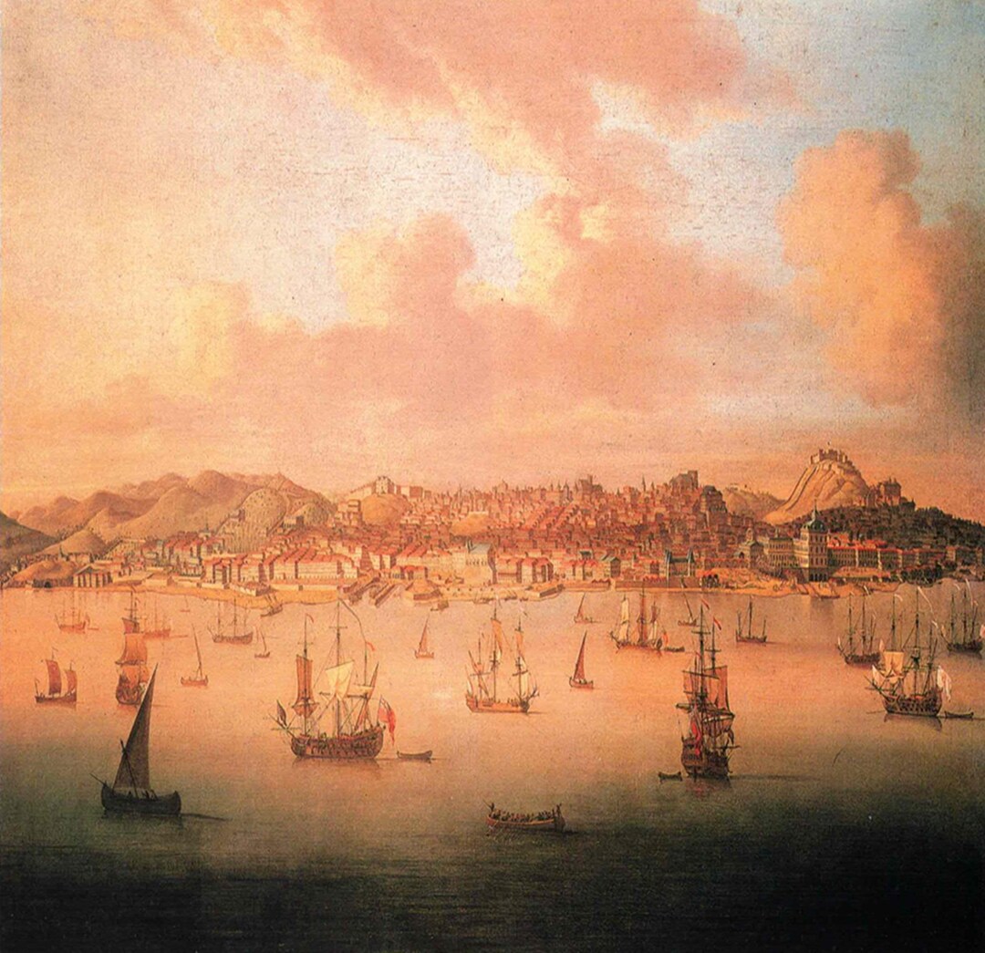 Peter Monamy: “the British Fleet Sailing Into Lisbon Harbour ...