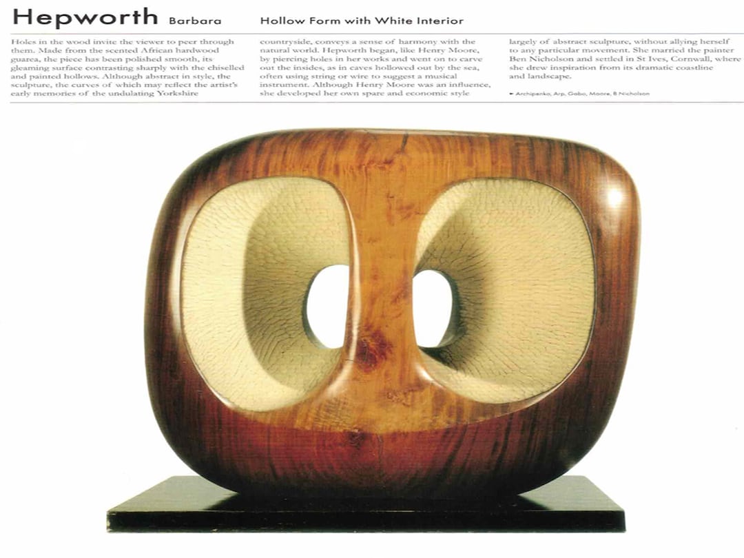 Barbara Hepworth: “hollow Form With White Interior", Extremely Rare ...