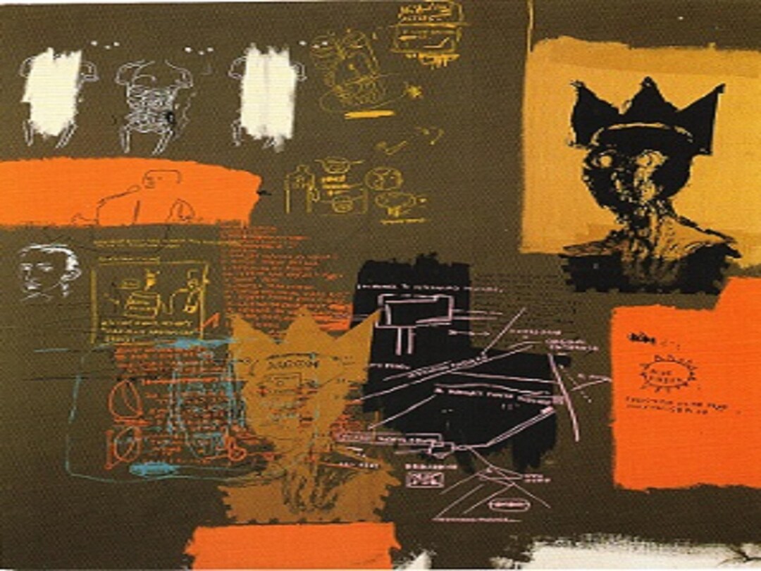 Jean-michel Basquiat: “blue Ribbon I", Extremely Rare Original ...