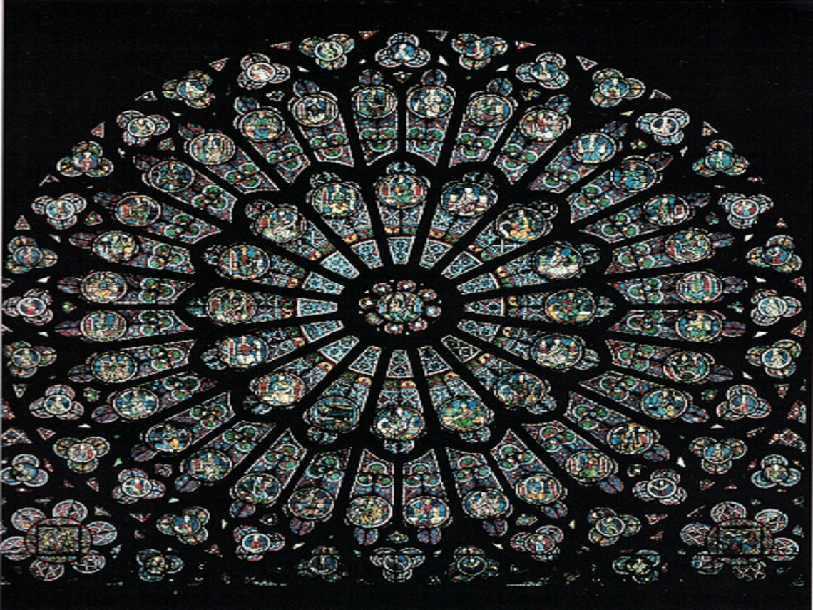 Jean De Chelles: "the Virgin Surrounded by Prophets; Stained Glass ...