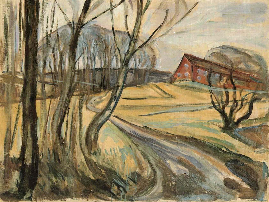 Edvard Munch: “springtime by the Farm Laborers’ Cottage II”, Extremely ...