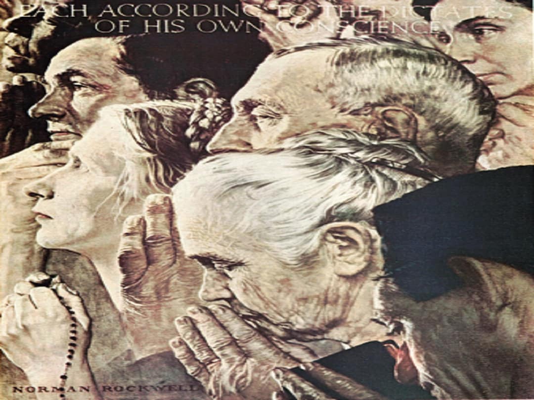 Norman Rockwell “four Freedoms: Freedom of Worship”, Extremely Rare ...