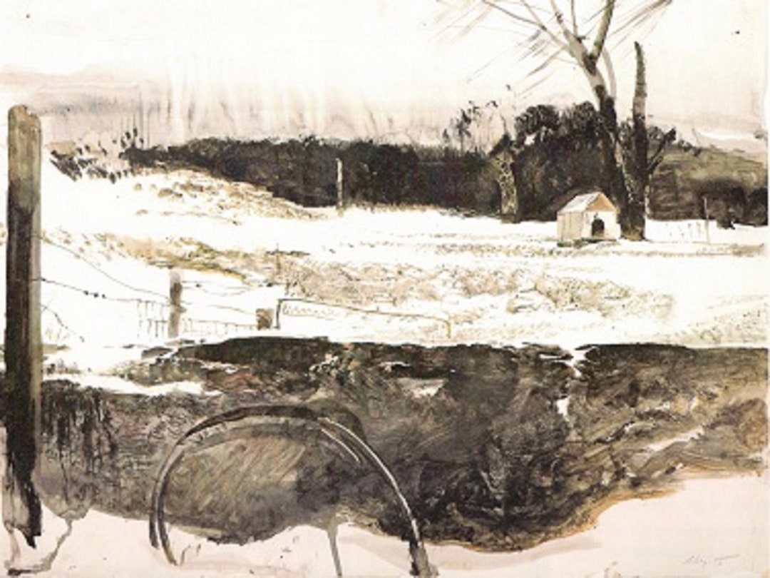 Andrew Wyeth: untitled, 1961, Extremely Rare Vintage Bookplate Print ...