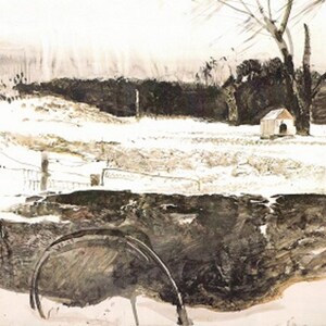 Andrew Wyeth: untitled, 1961, Extremely Rare Vintage Bookplate Print ...